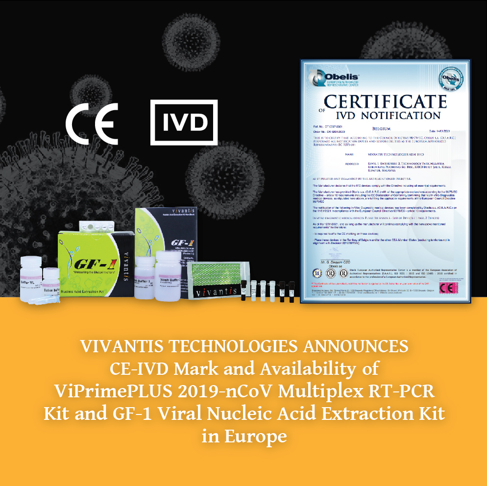 Vivantis Technologies Announces CE-IVD Mark and Availability of ...